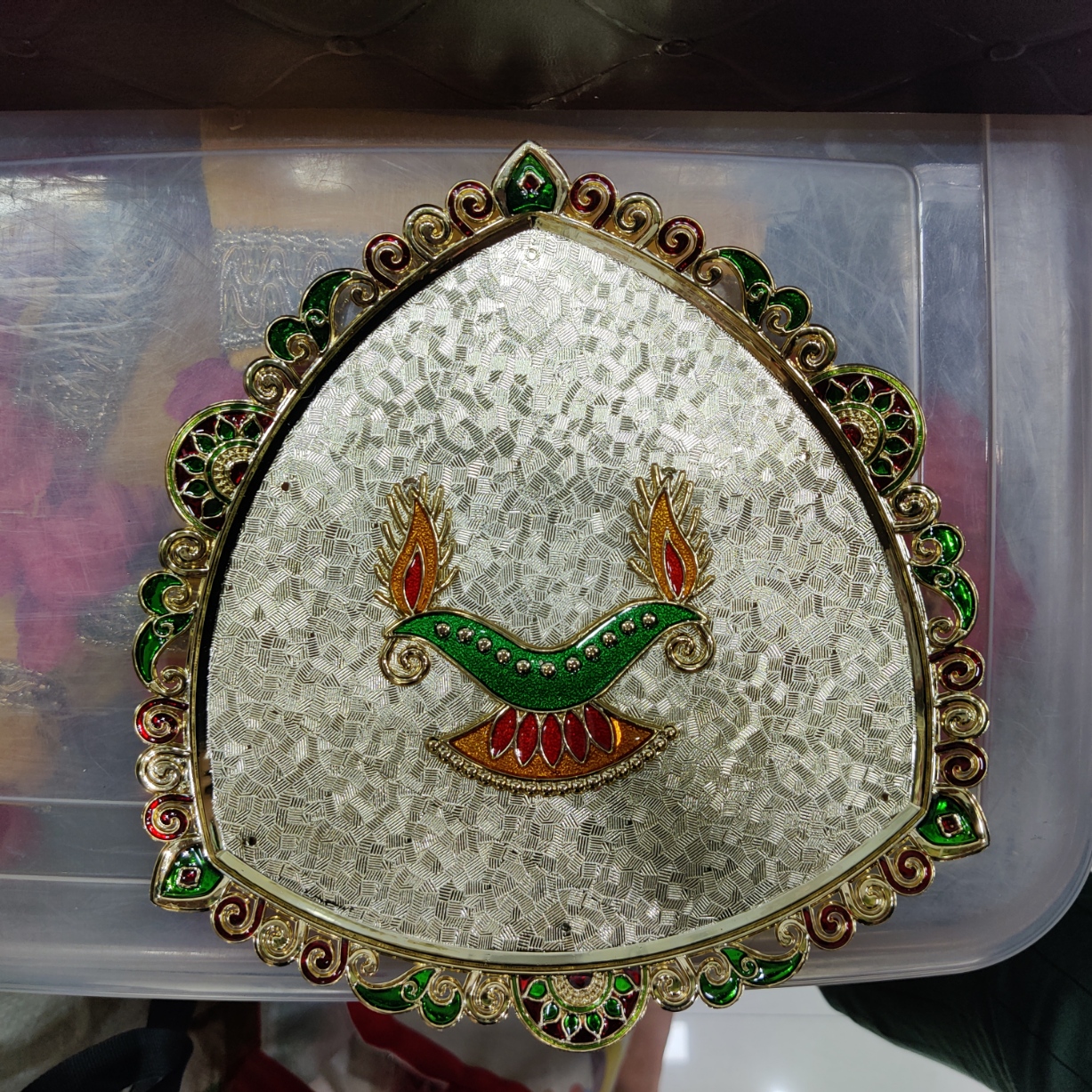 Plate 47 – Diya Triangle Plate – Craft Material Hub