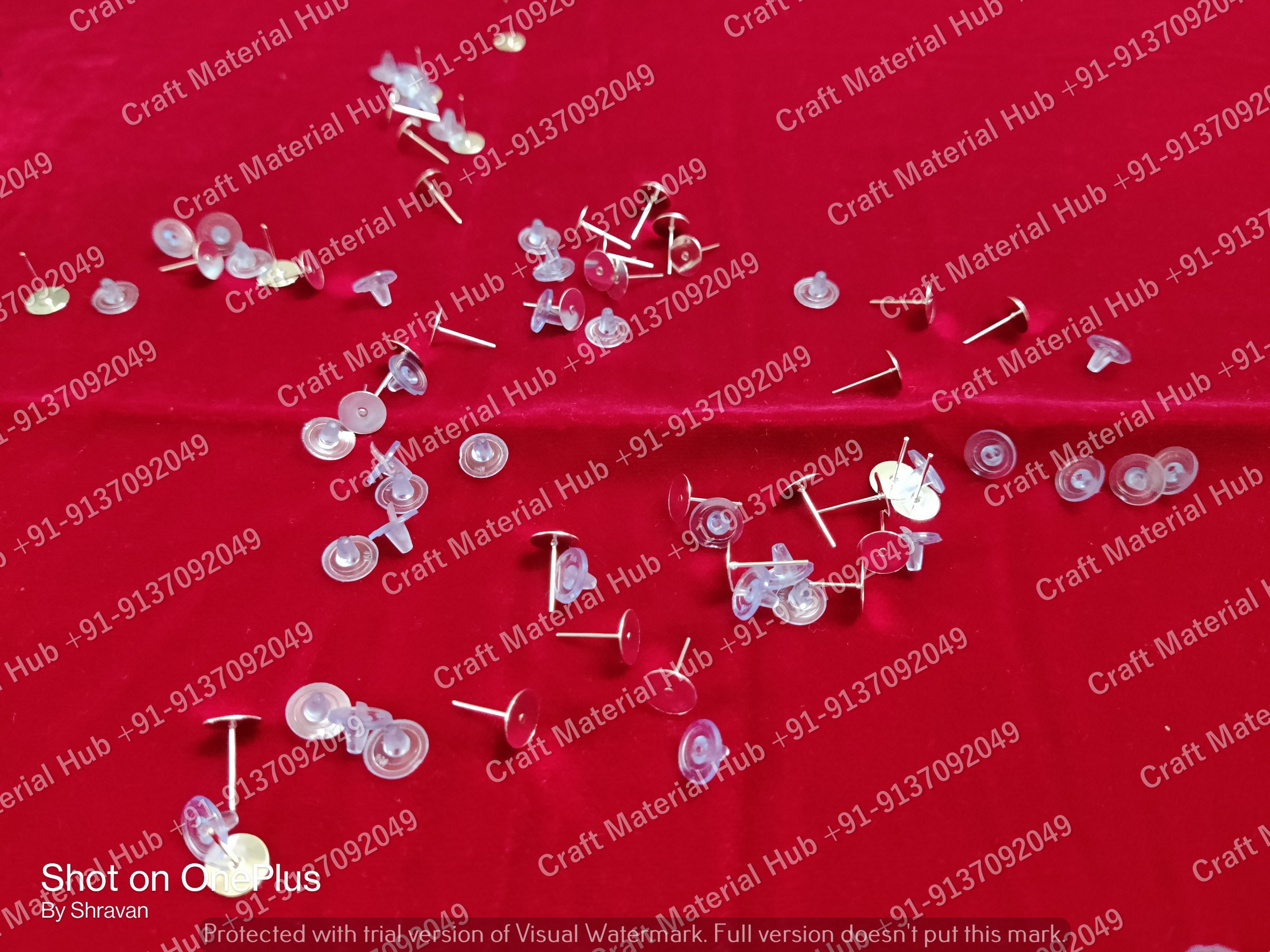 Ear Pins with Rubber Back - Craft Material Hub