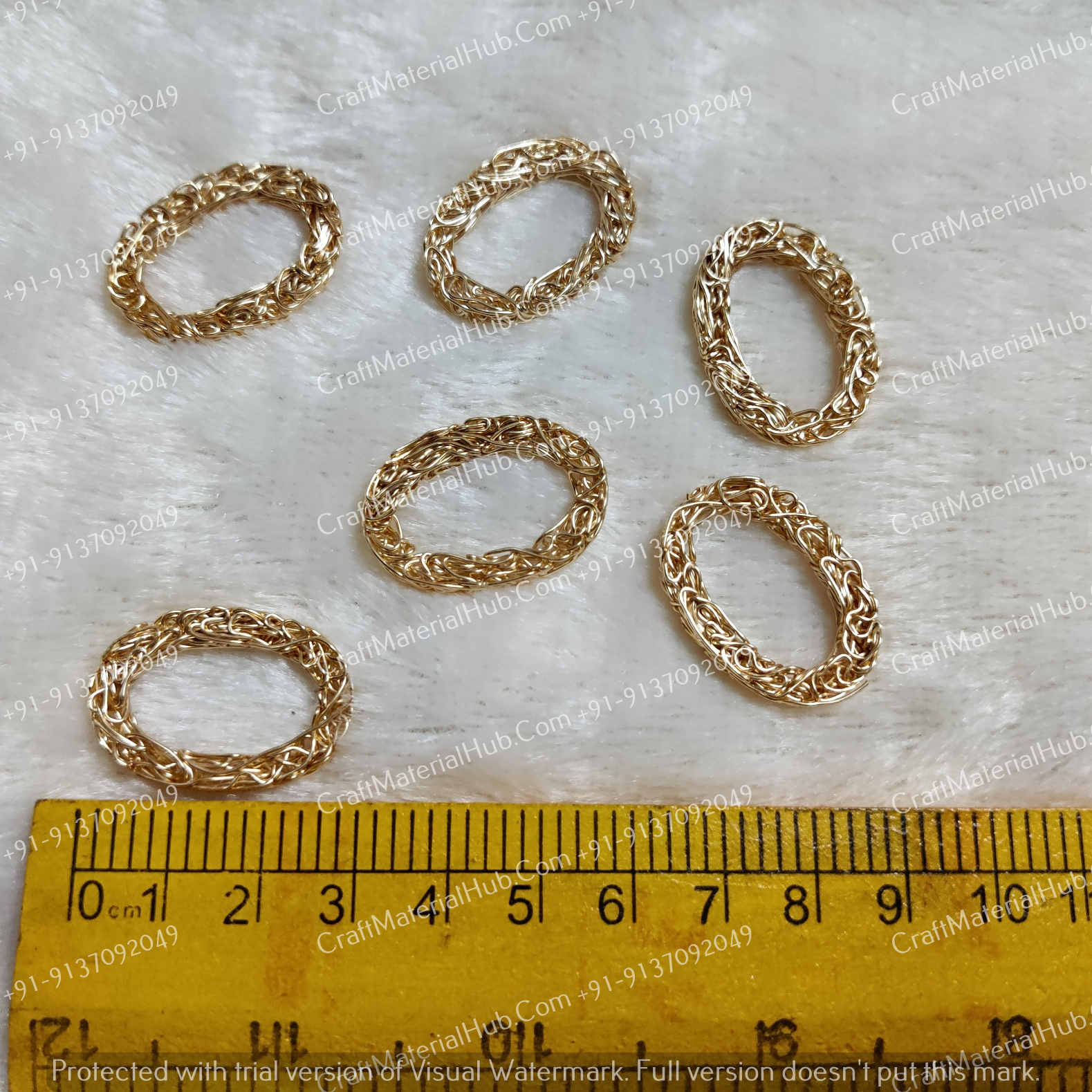 Metal Wire Charms – 2 : Oval – Craft Material Hub