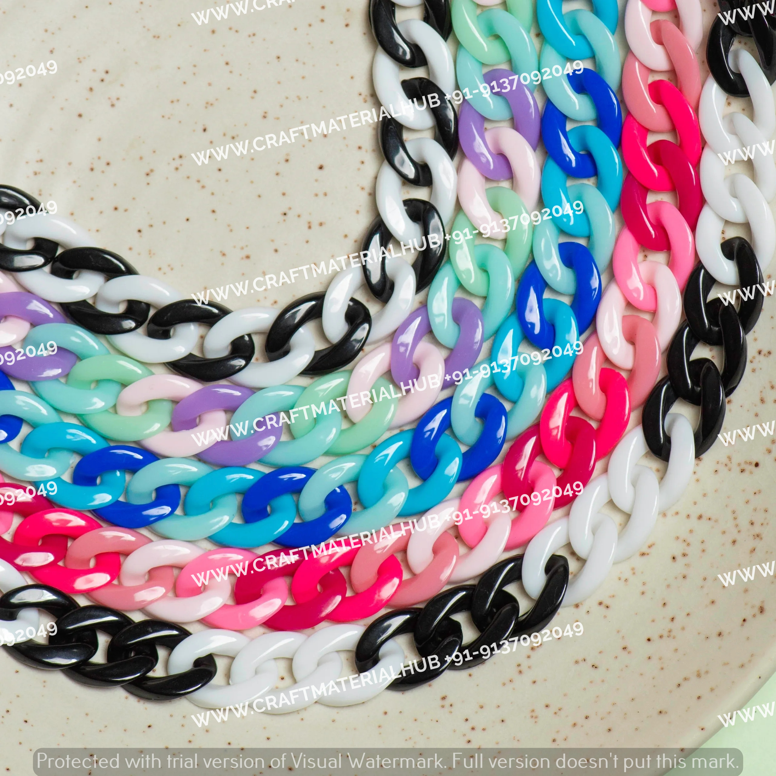 Dual Color Acrylic Chain – Craft Material Hub