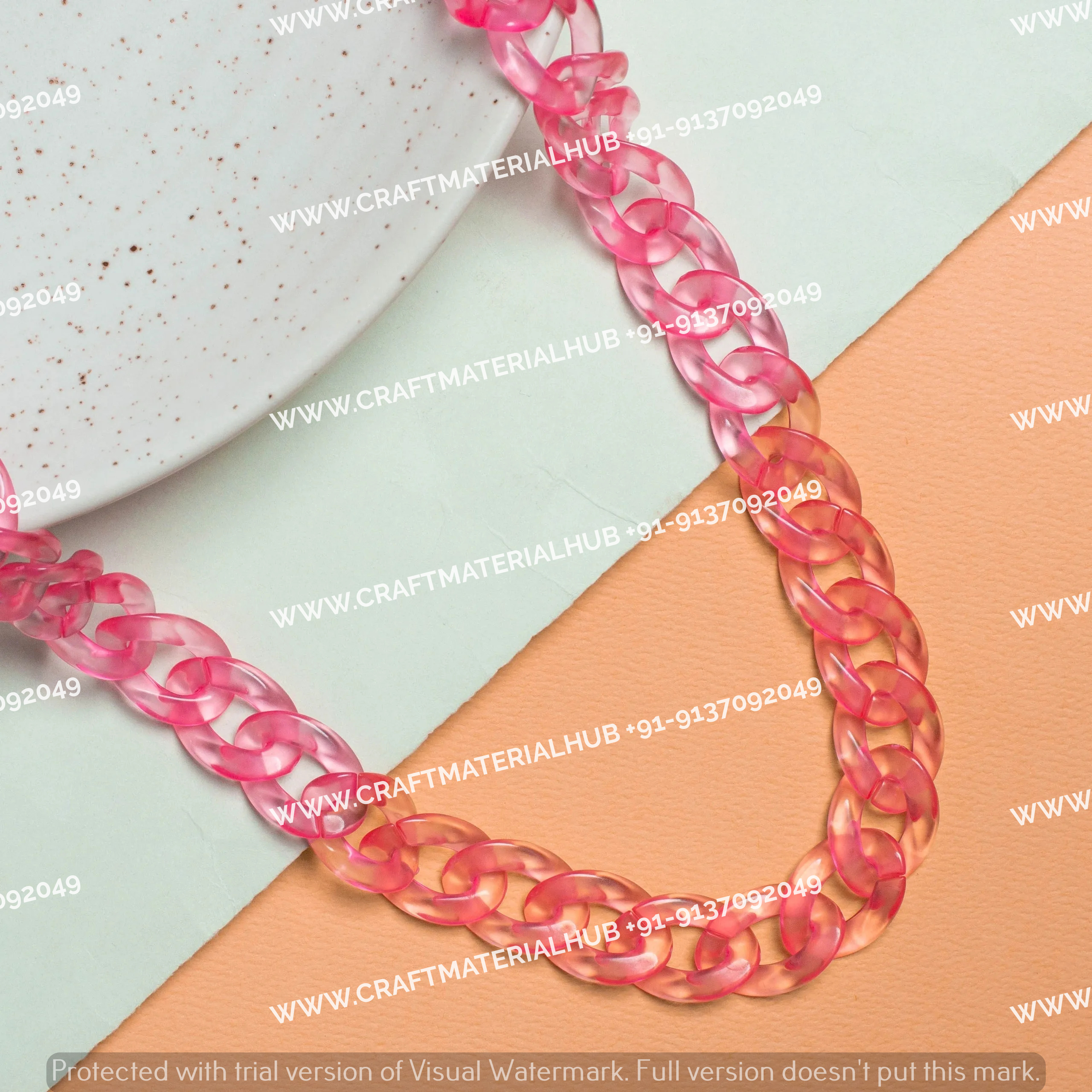 Matt Finish Semi Transparent Acrylic Chains – Craft Material Hub