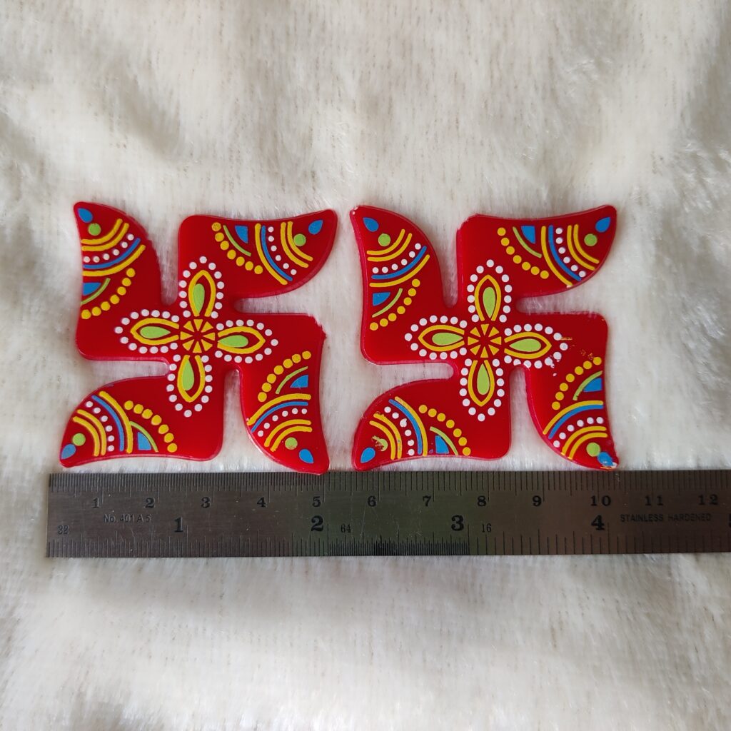 Dot Painted Swastik – Craft Material Hub