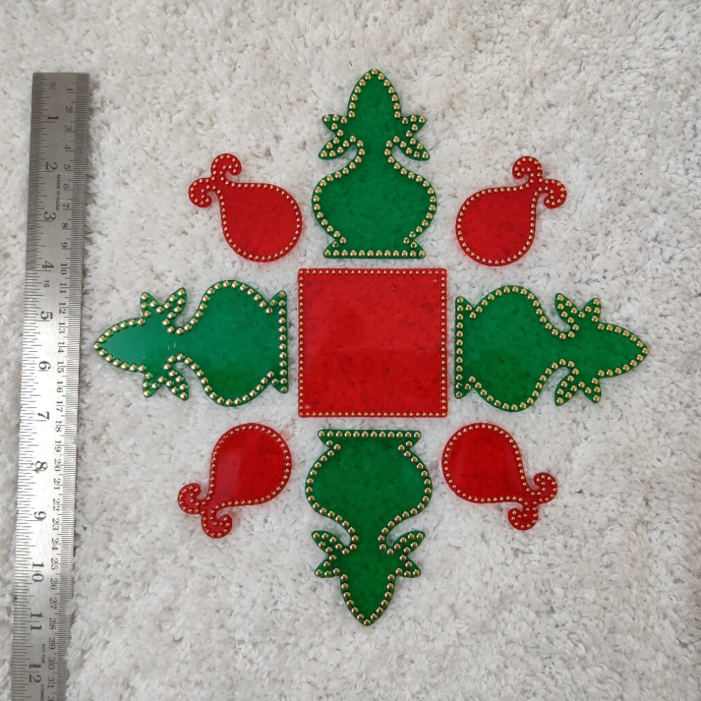 Rangoli : Kalash Blossom – Craft Material Hub